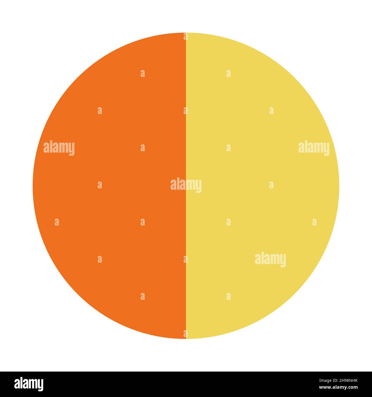 Infographic pie chart. Cycle presentation diagram 2 section. Vector ...