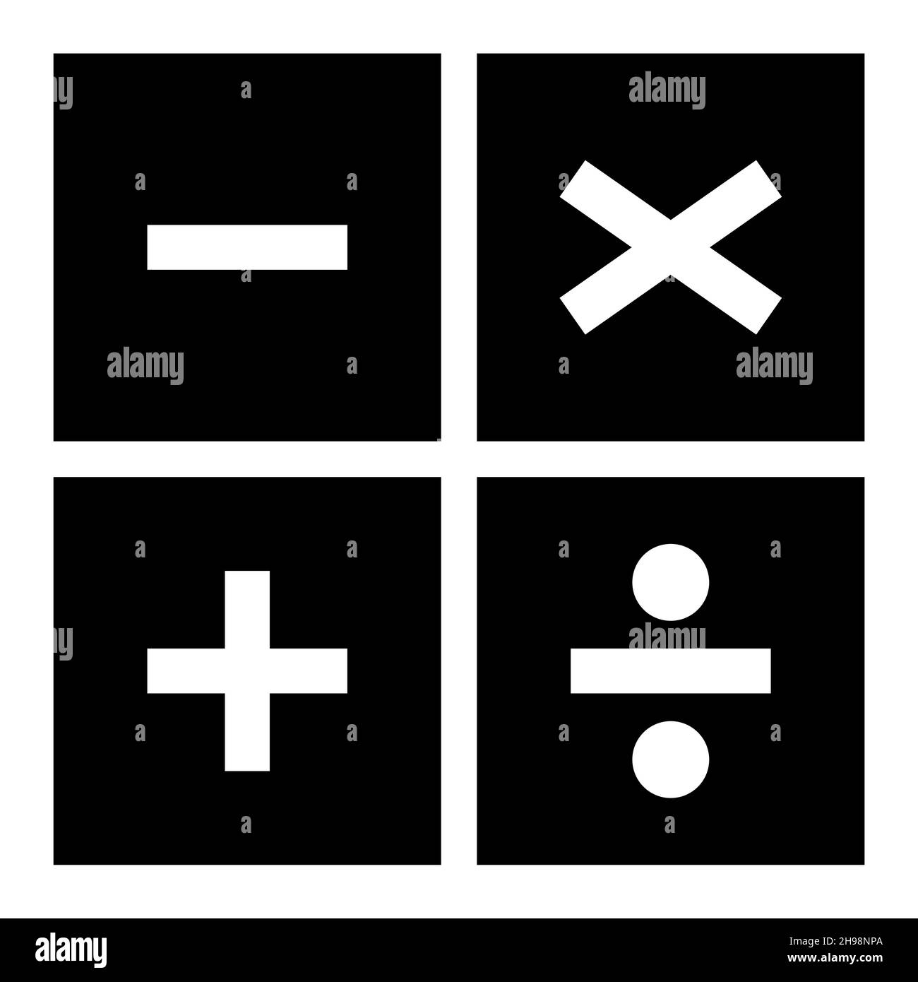 Plus, minus, multiply and devide to mathematics symbol, education maths ...