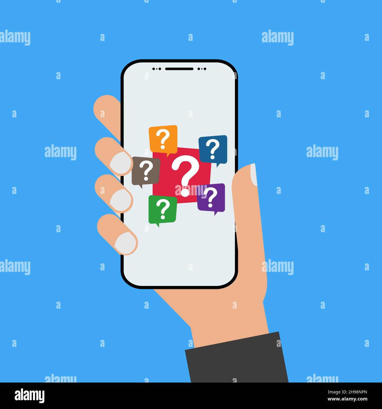 Question mark, frequently asked questions vector icon. Information ...