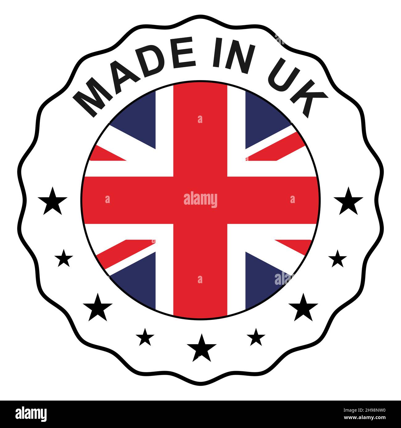Made in UK seal, product tag label sign, sticker quality stamp vector ...