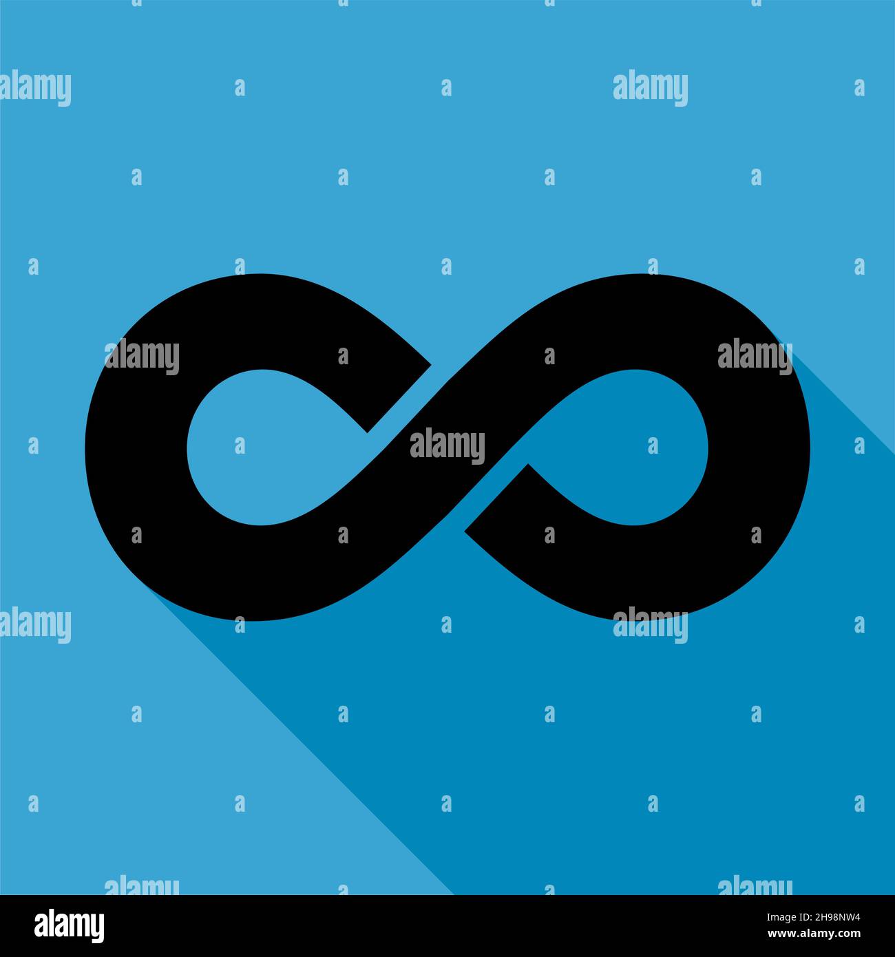 Infinity geometric icon, mathematical tattoo symbol, endless abstract ...