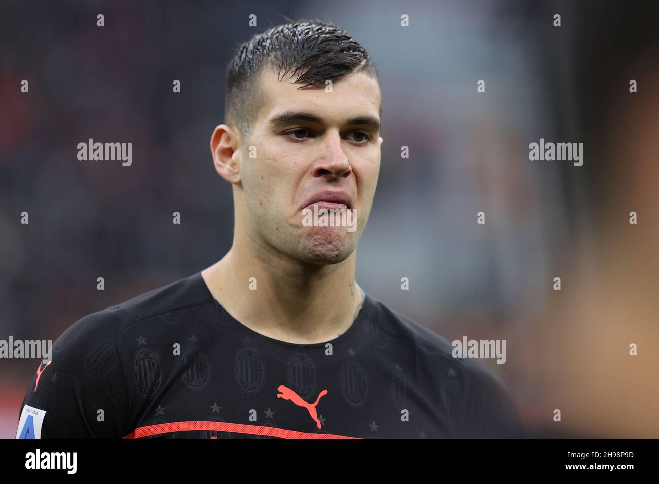 Pietro Pellegri of AC Milan reacts during the Serie A 2021/22 football ...
