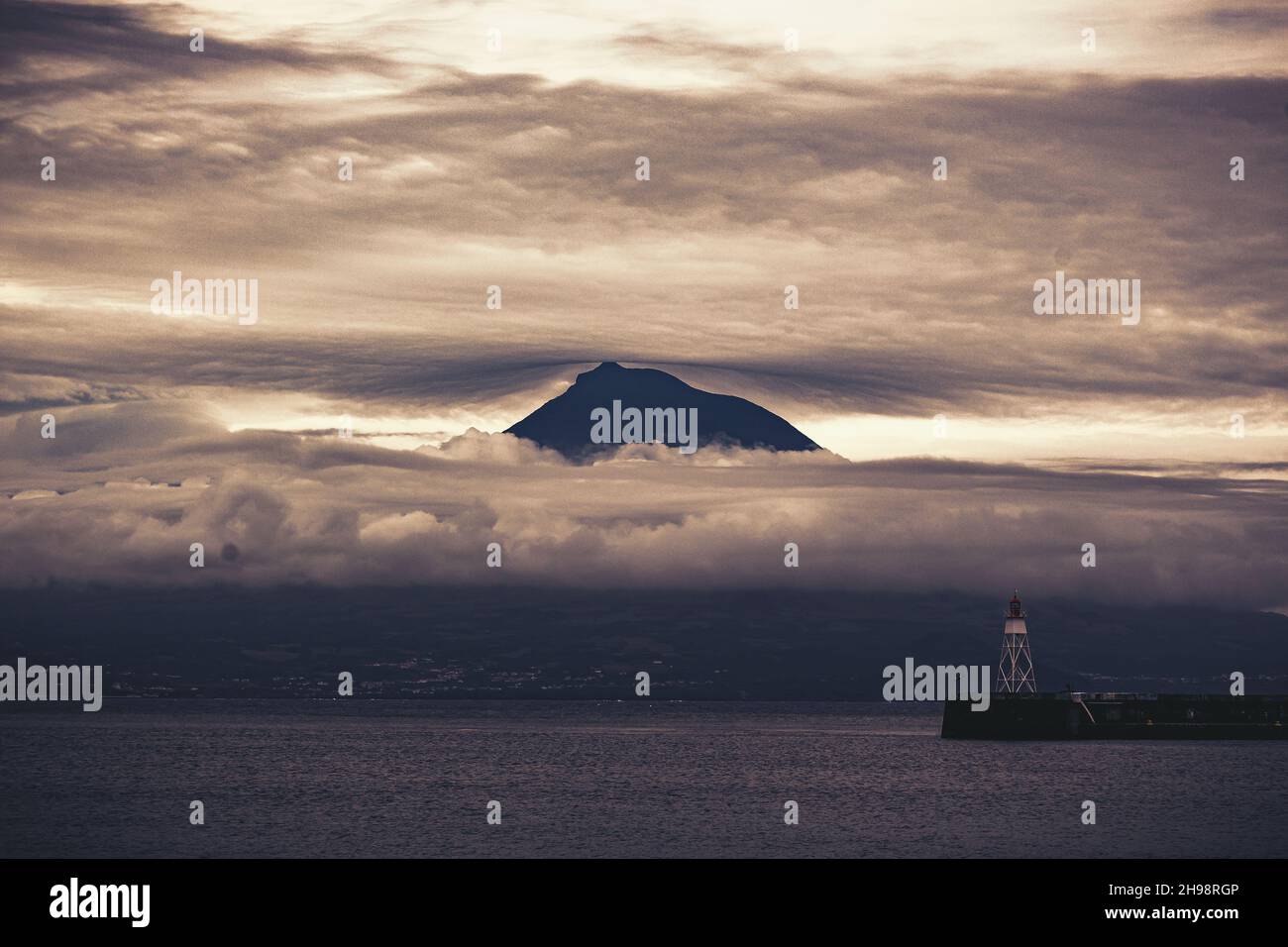 views of Pico Mountain, the highest point in Portugal Stock Photo - Alamy