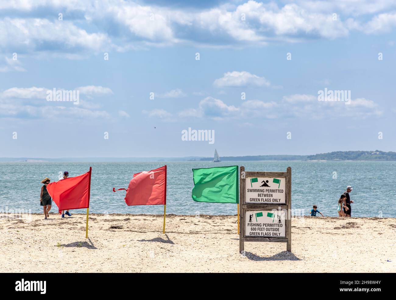 Orient Beach State Park beach landscape Stock Photo - Alamy