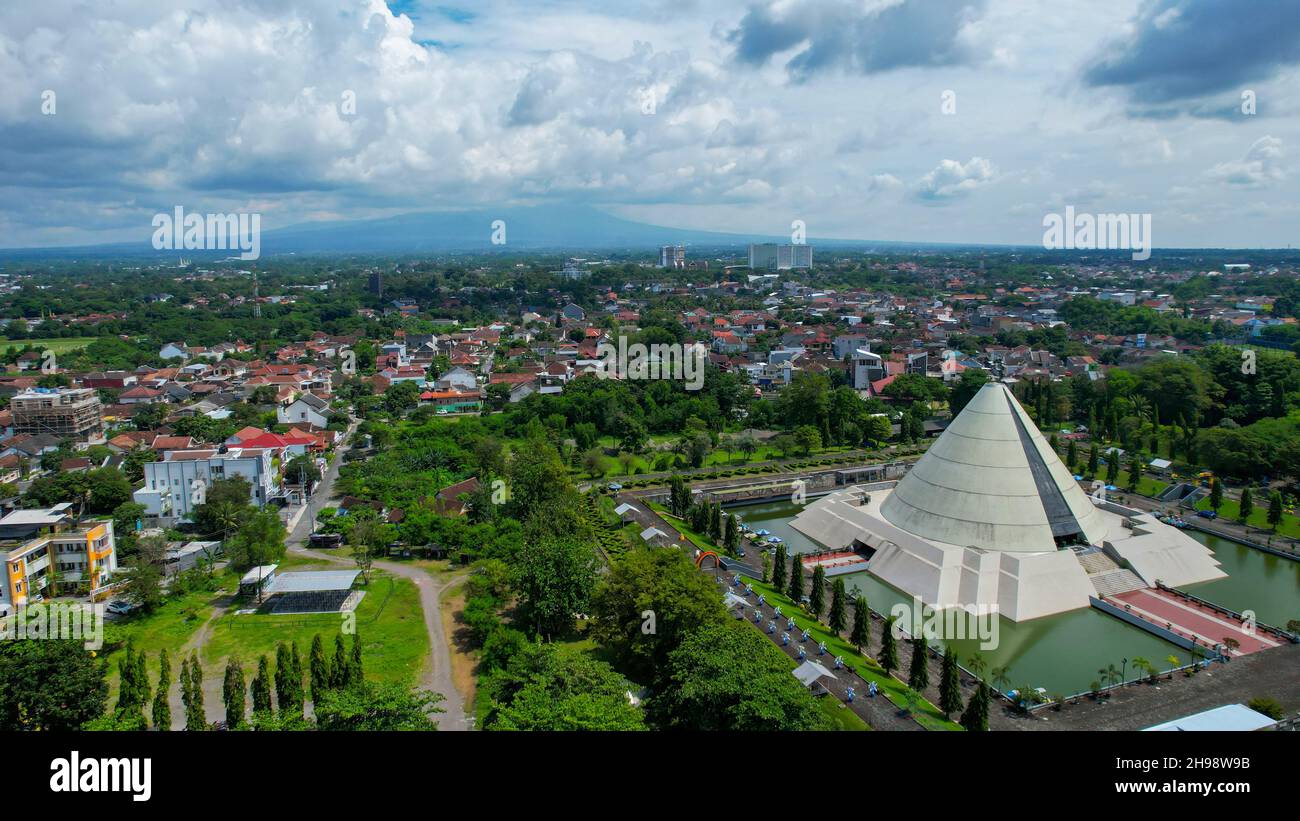 Aerial view of Monument to the Recapture of Yogyakarta. Historical ...