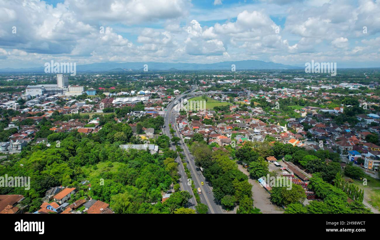 Aerial view of Monument to the Recapture of Yogyakarta. Historical ...