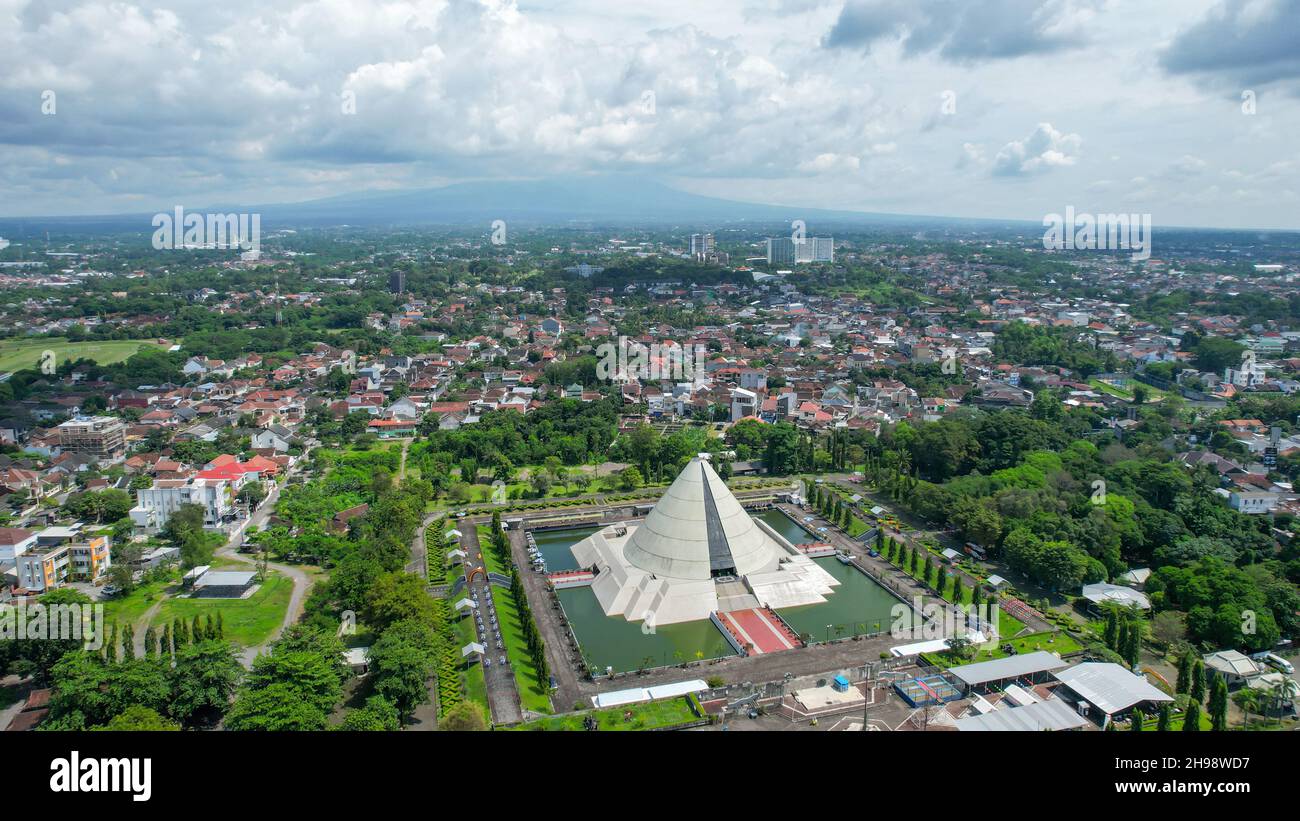 Aerial view of Monument to the Recapture of Yogyakarta. Historical ...