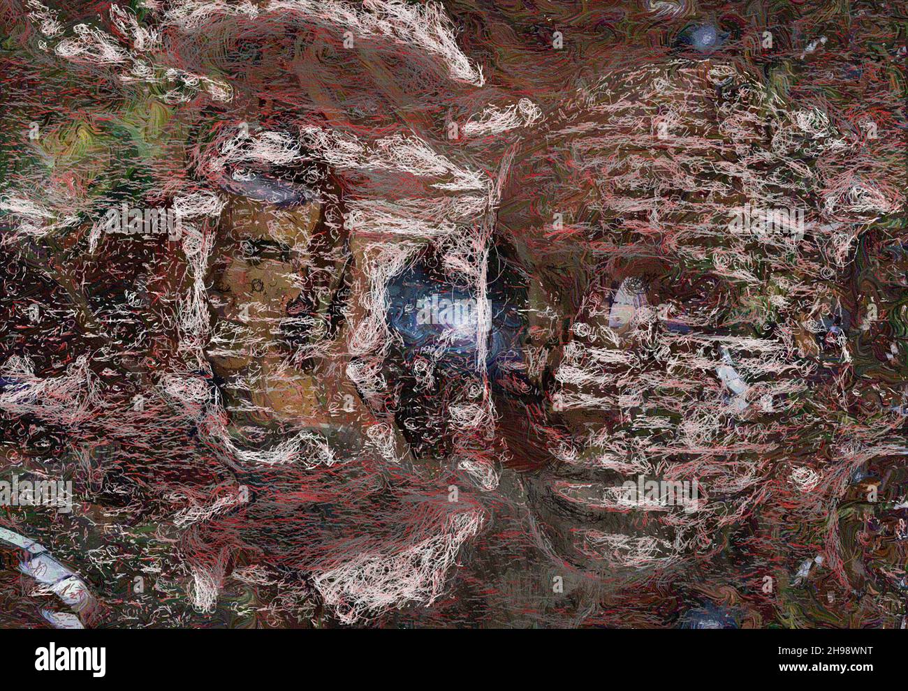 Surreal faces in clouds. 3D rendering Stock Photo - Alamy