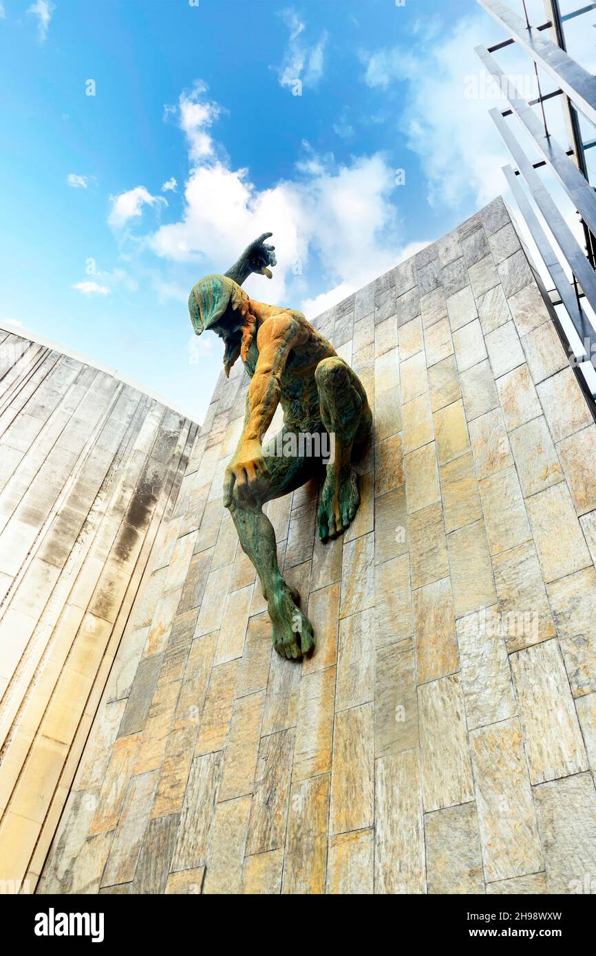dramatic sculpture of the river God Tyne on The 1967 Civic centre in ...