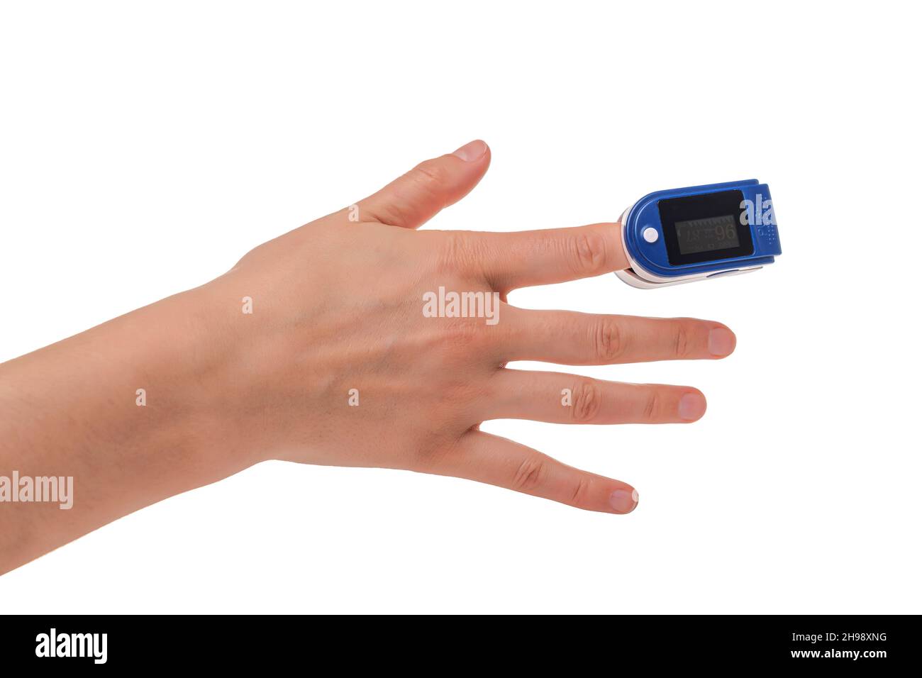 Oxygen finger oximeter saturation Cut Out Stock Images & Pictures - Alamy