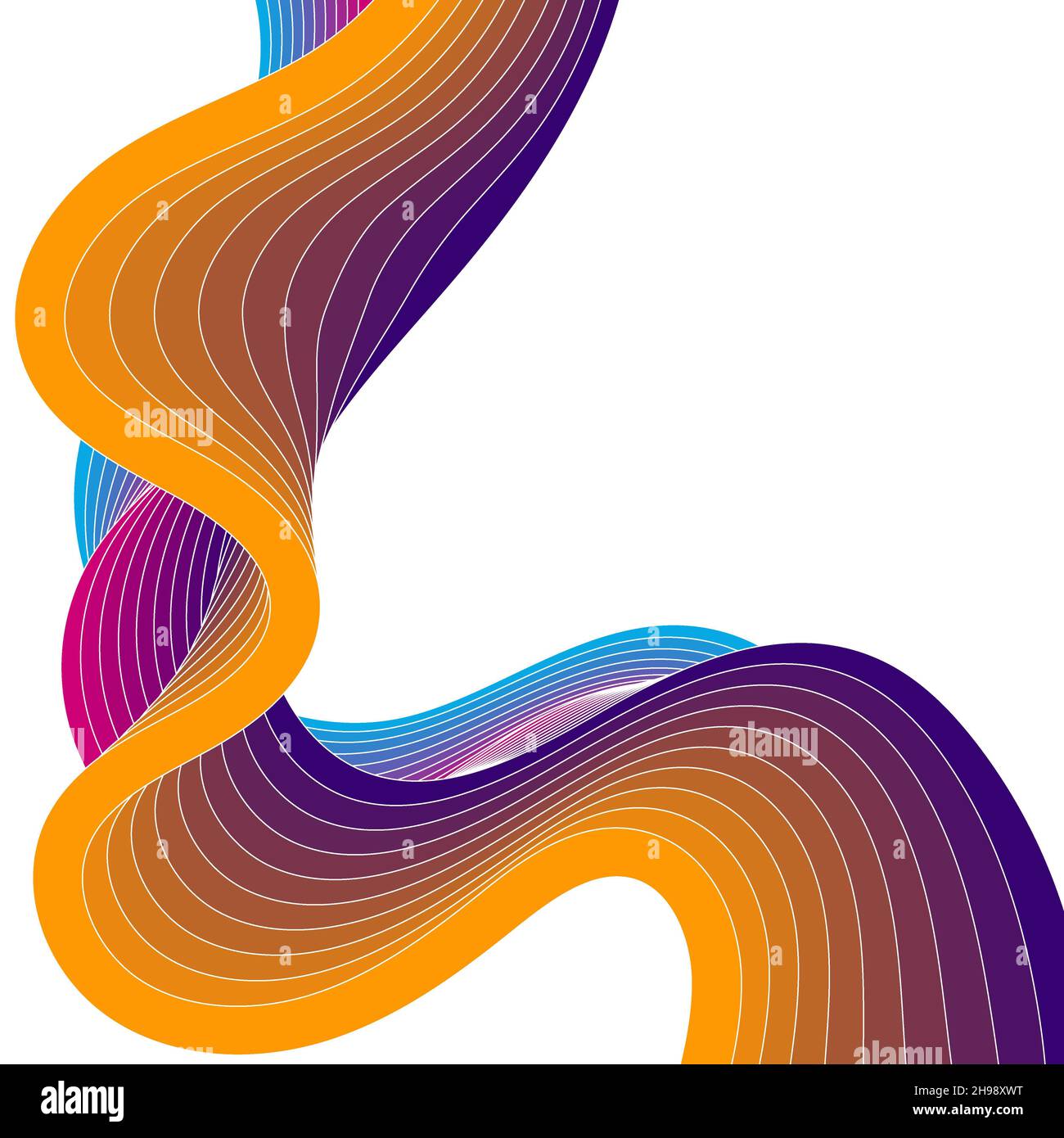 Volumetric 3D wave. Layout for presentation. Design element Stock Photo ...