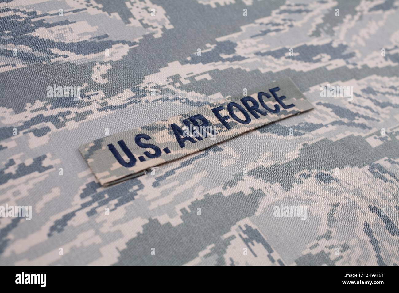US AIR FORCE branch tape on digital tiger-stripe pattern Airman Battle ...