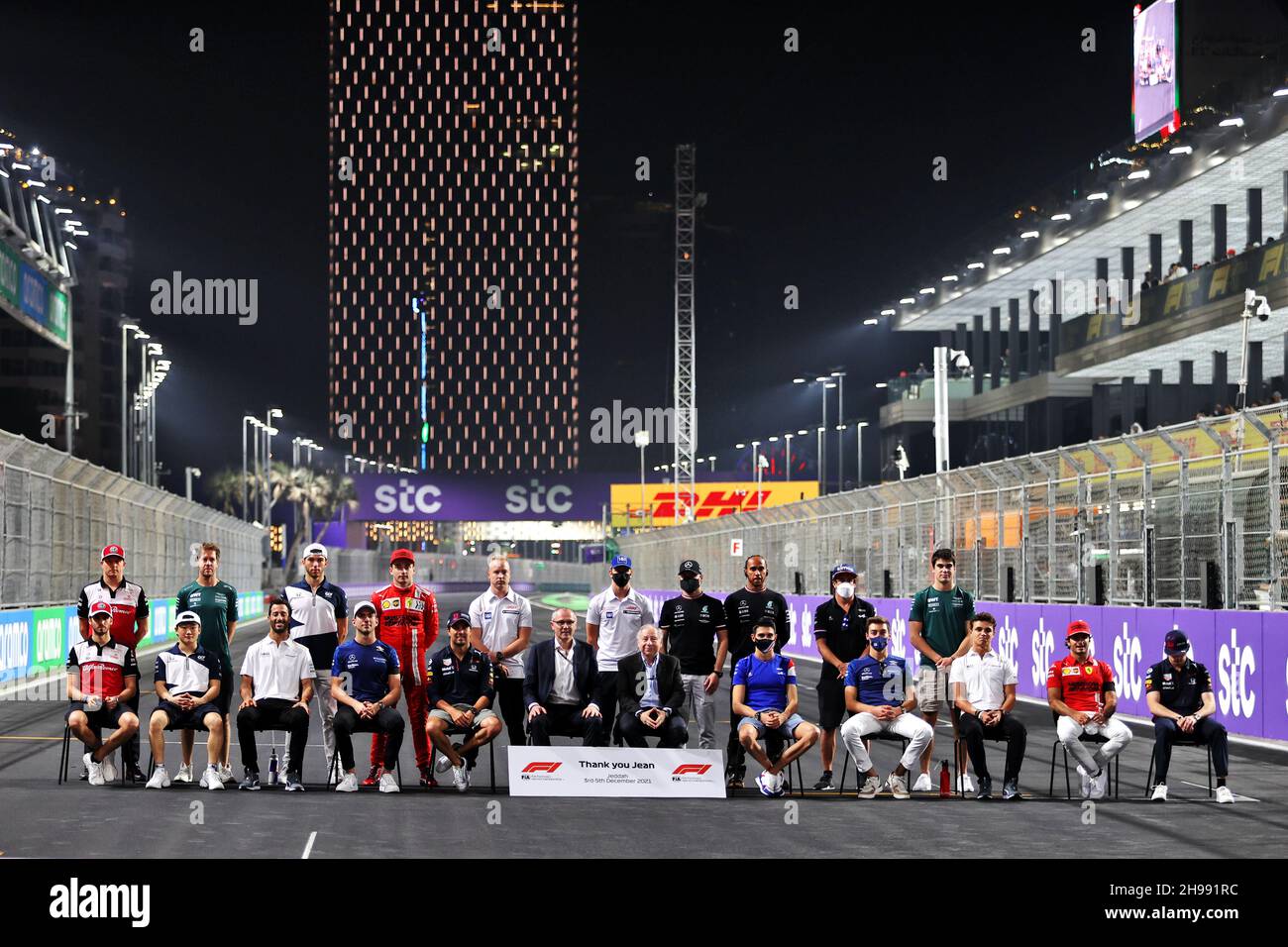 Stefano Domenicali (ITA) Formula One President and CEO and the drivers ...