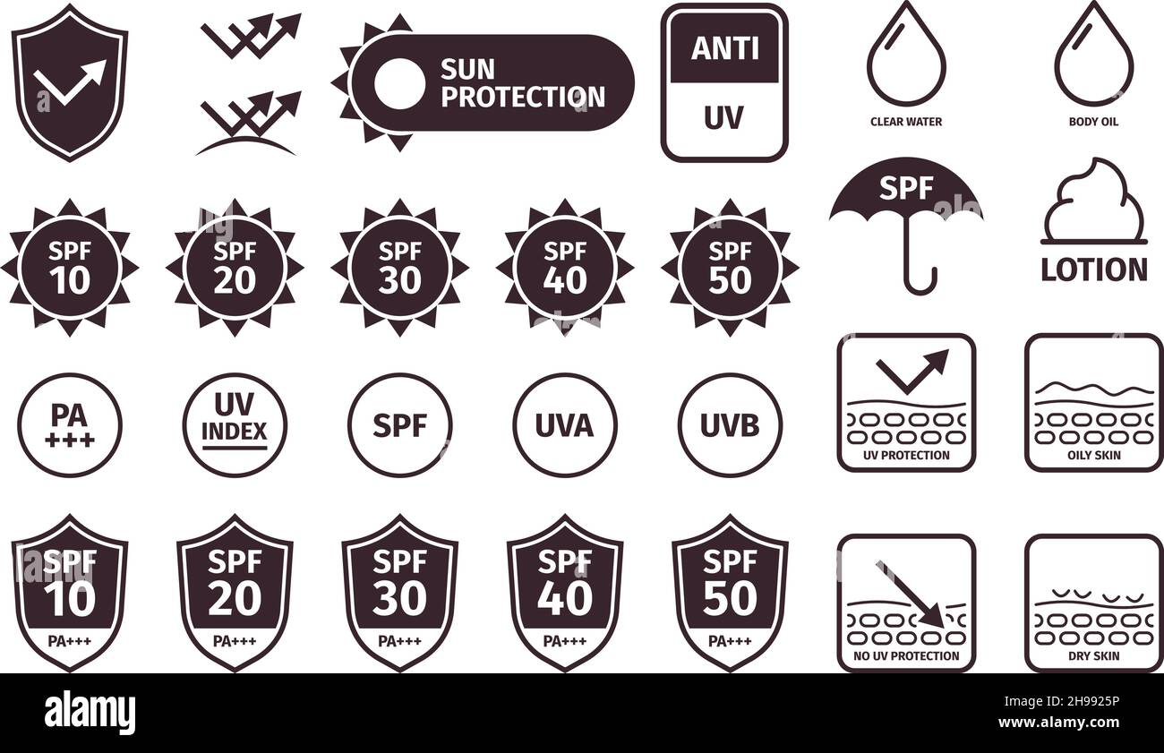 Uv protection sticker Stock Vector Images - Alamy