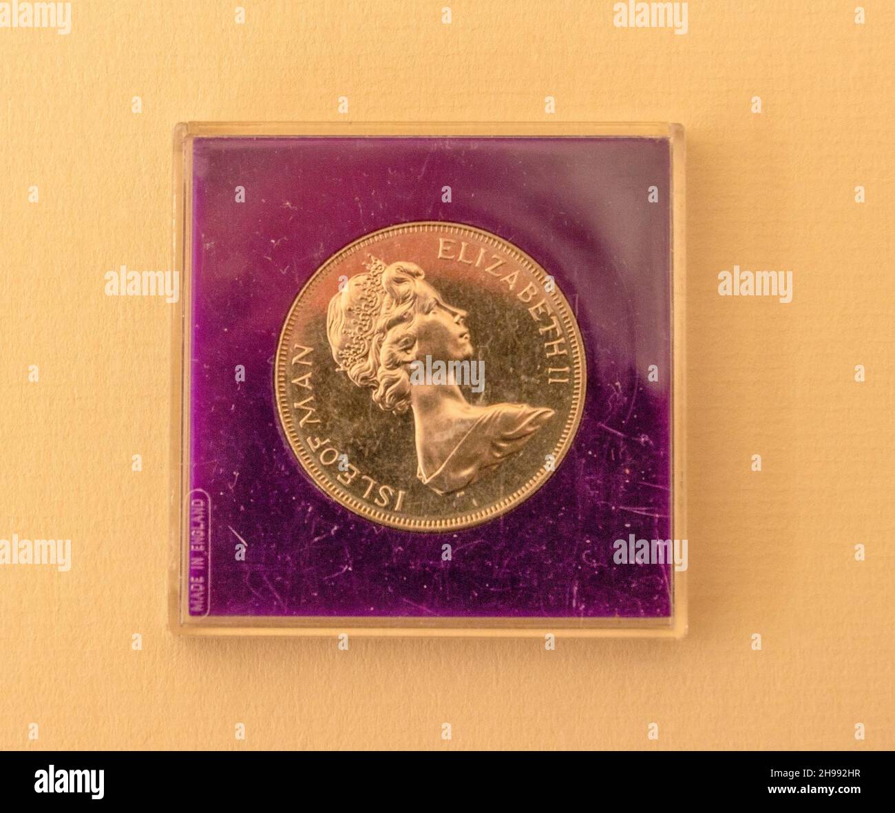 Commemorative coin in a case Stock Photo - Alamy