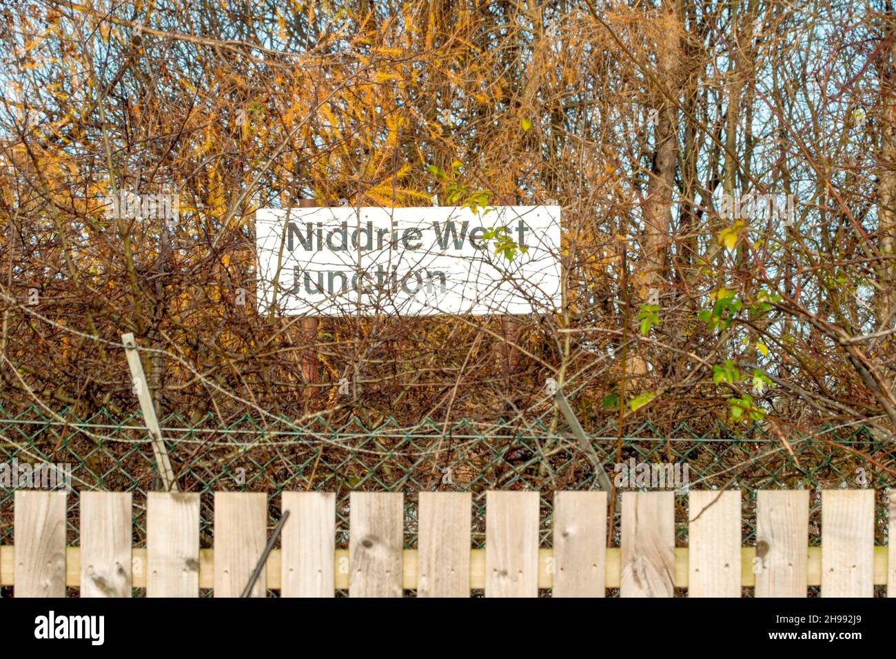 Niddrie West Junction was an old Railway line that had a platform here ...