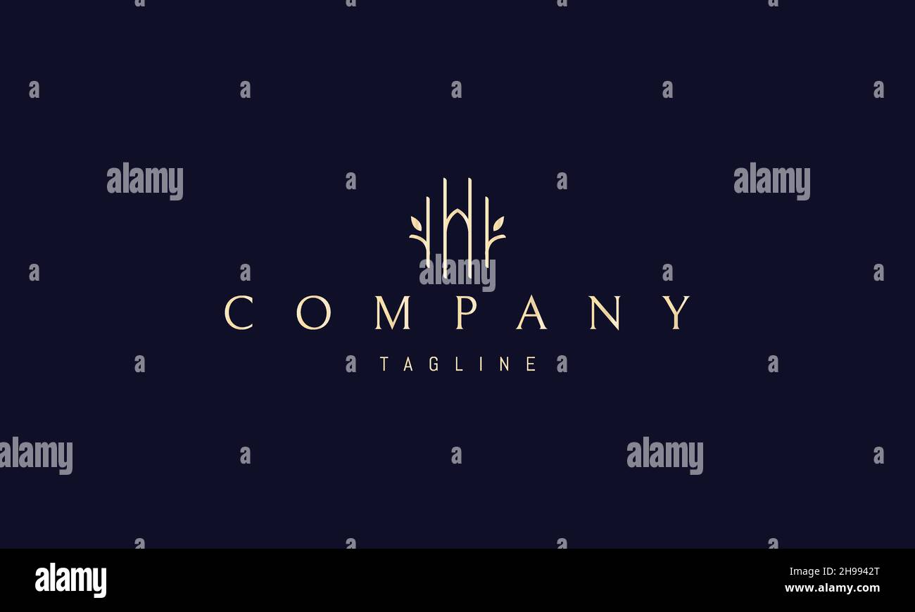 Vector golden logo on which an abstract image of a gate from trees ...