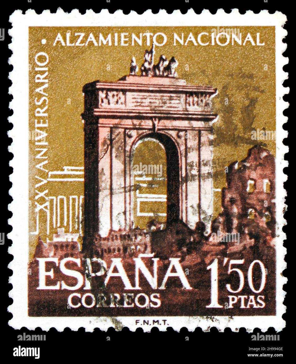 MOSCOW, RUSSIA - NOVEMBER 7, 2021: Postage stamp printed in Spain shows ...