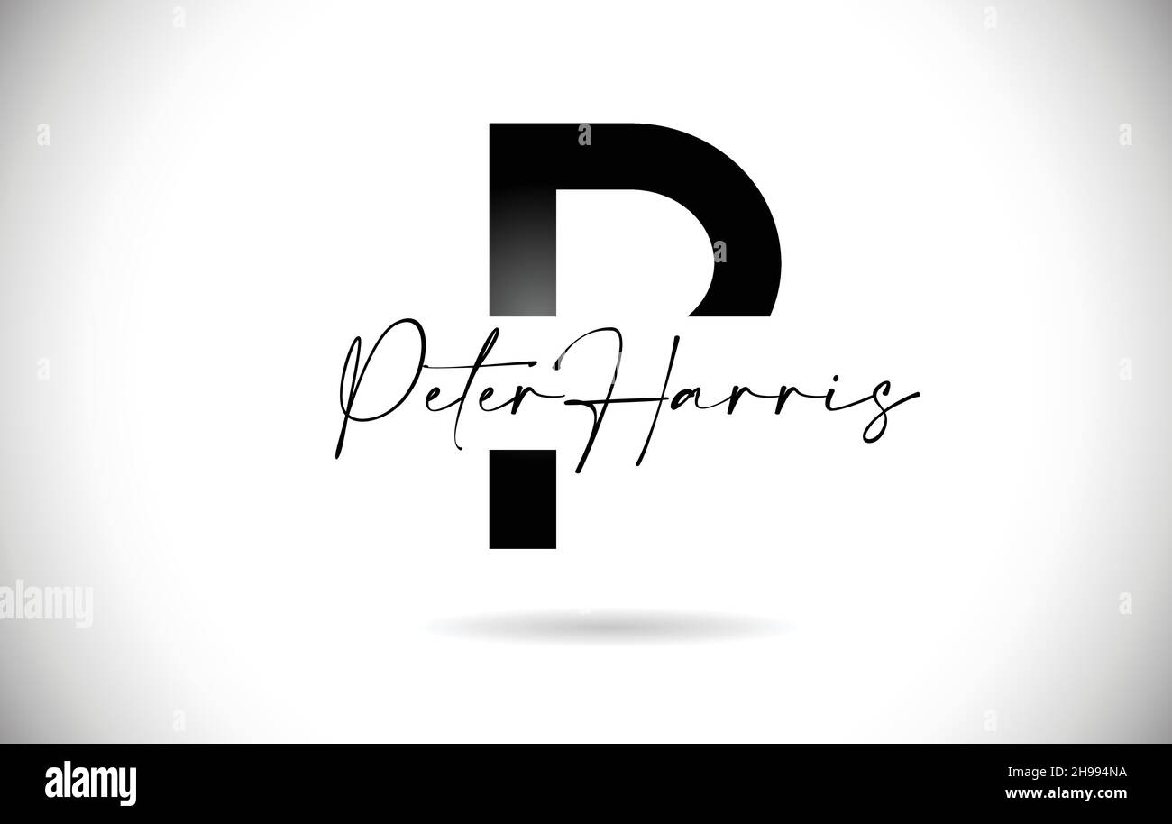 Letter P Logo with creative gradient swooshes. Creative elegant Letter ...