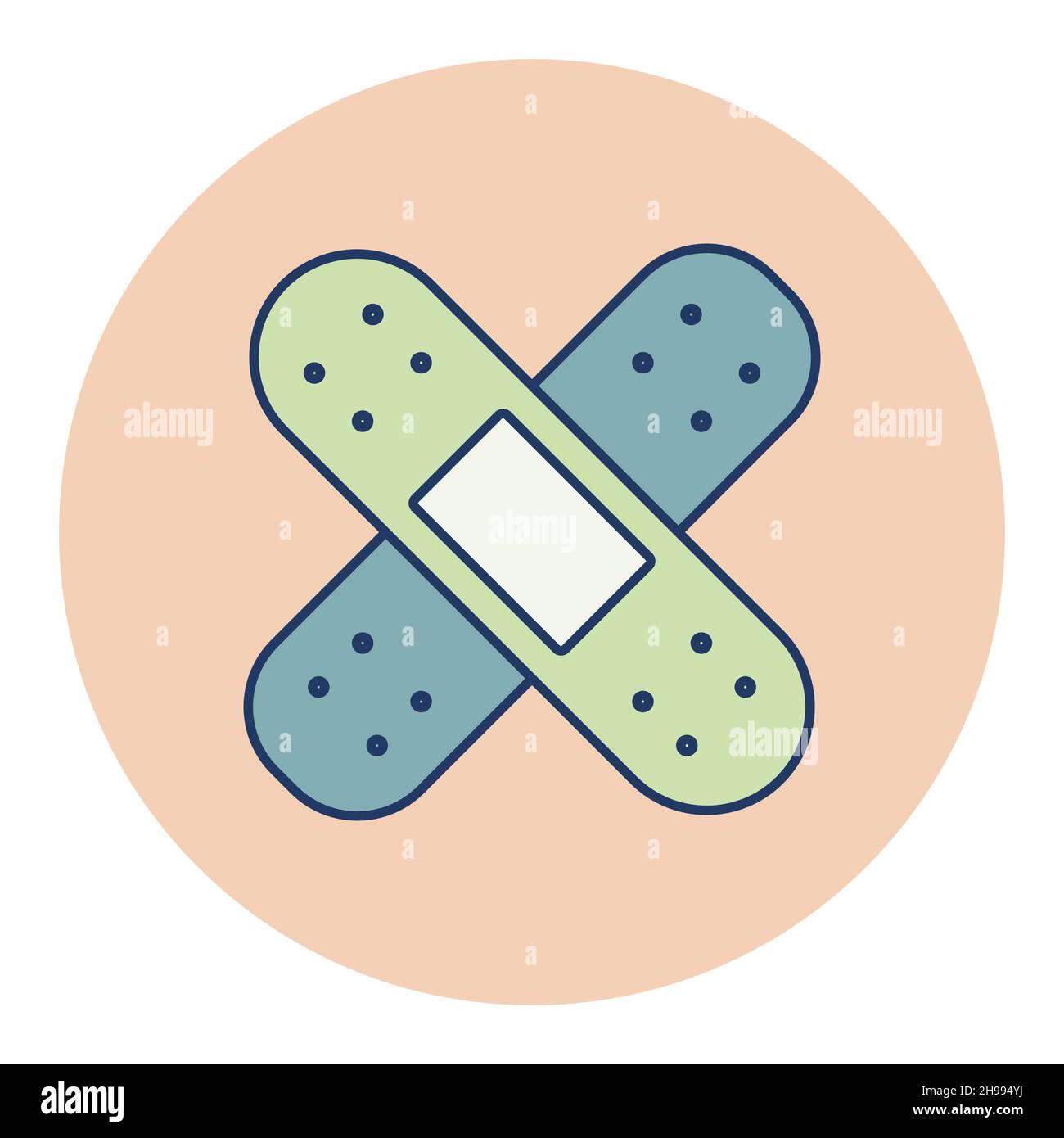 Adhesive plaster vector isolated icon. Medicine and healthcare, medical ...