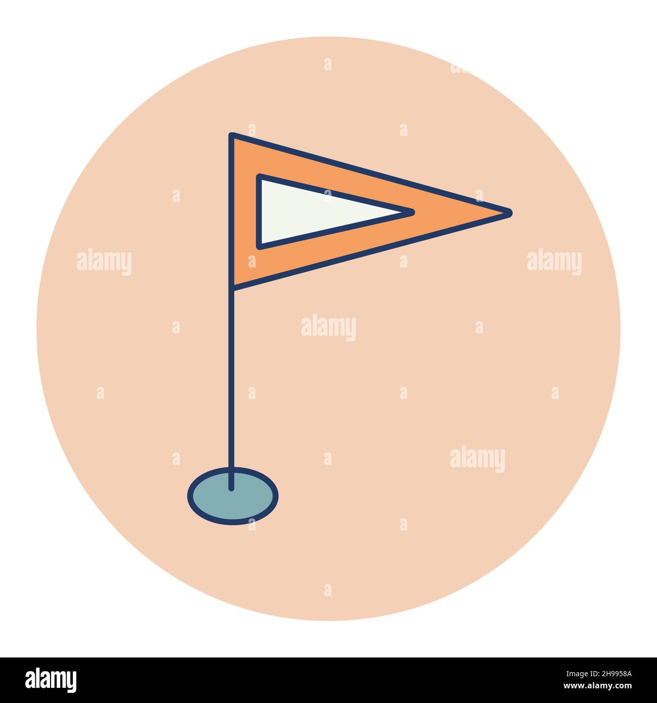 Flag GPS pin vector isolated icon. Navigation sign. Graph symbol for ...
