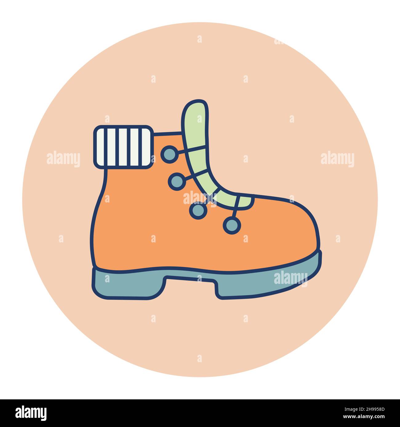 Hiking boot vector isolated icon. Camping sign. Graph symbol for travel ...