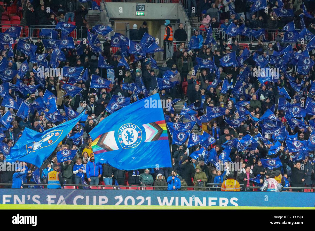 Wembley Stadium, London, UK. 5th Dec, 2021. Womens FA Cup final ...