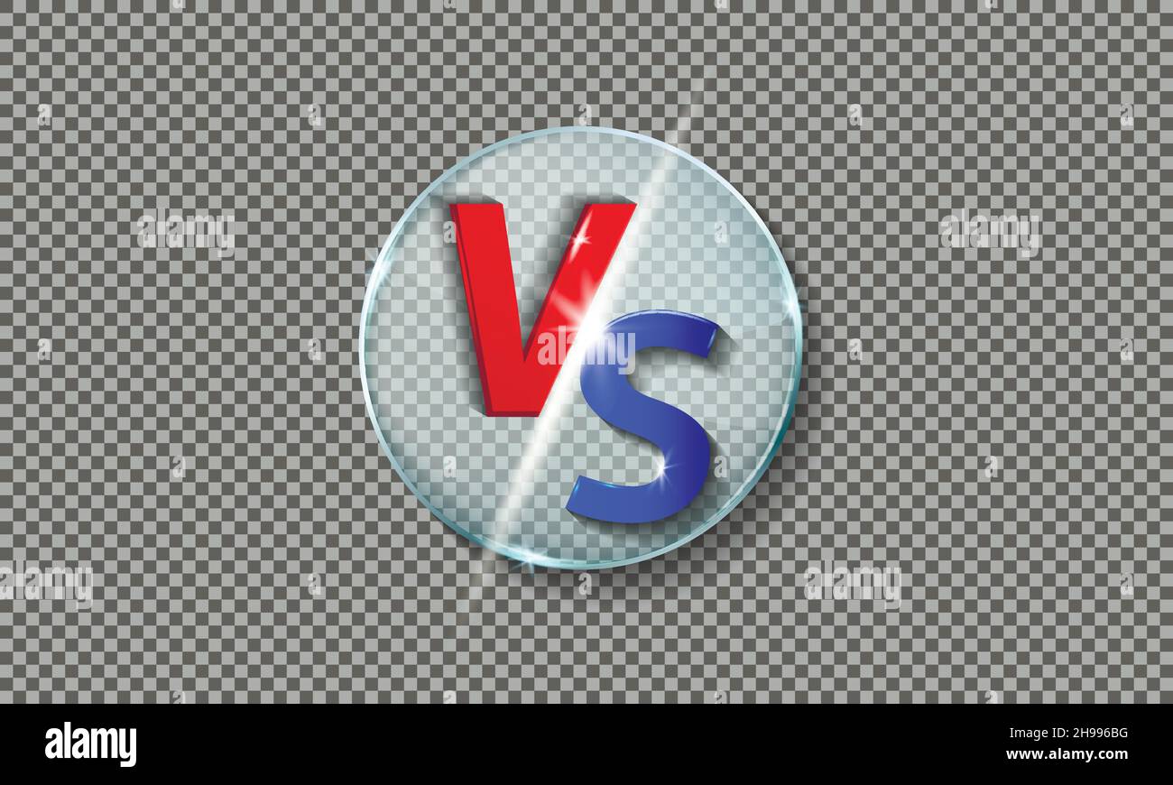 Vs or versus text for battle on transparent background Stock Vector ...