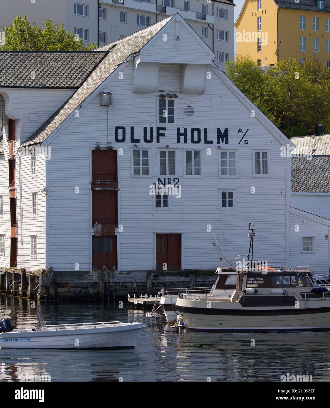 Alesund fisheries museum at the harbour side Stock Photo - Alamy