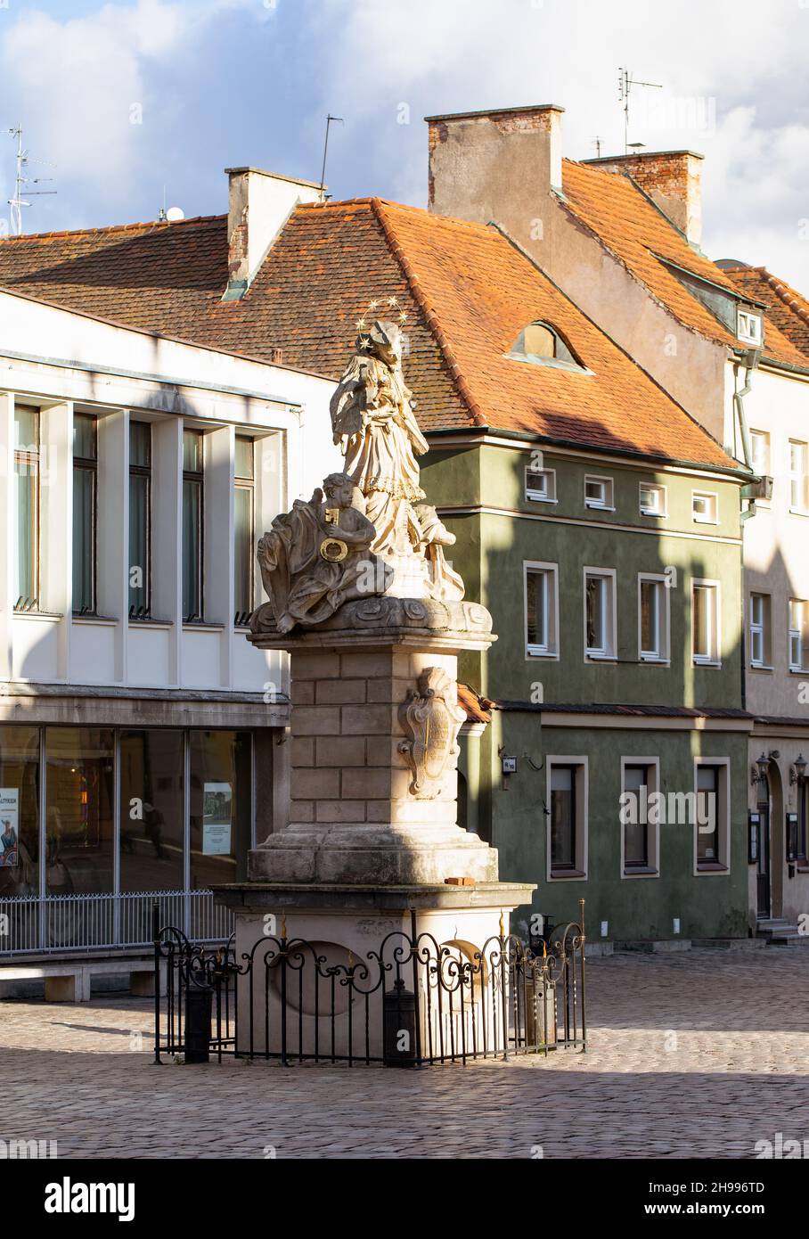 Landmarks Poznań, old architecture of the city centre, tenements ...