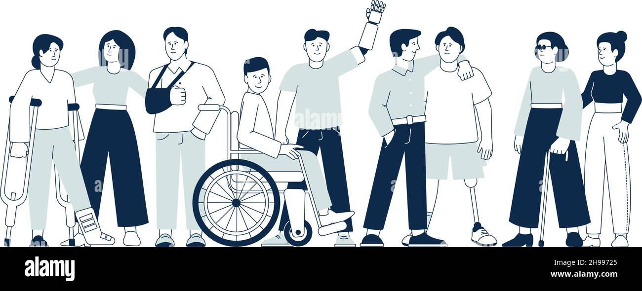 Inclusive crowd Stock Vector Images - Alamy