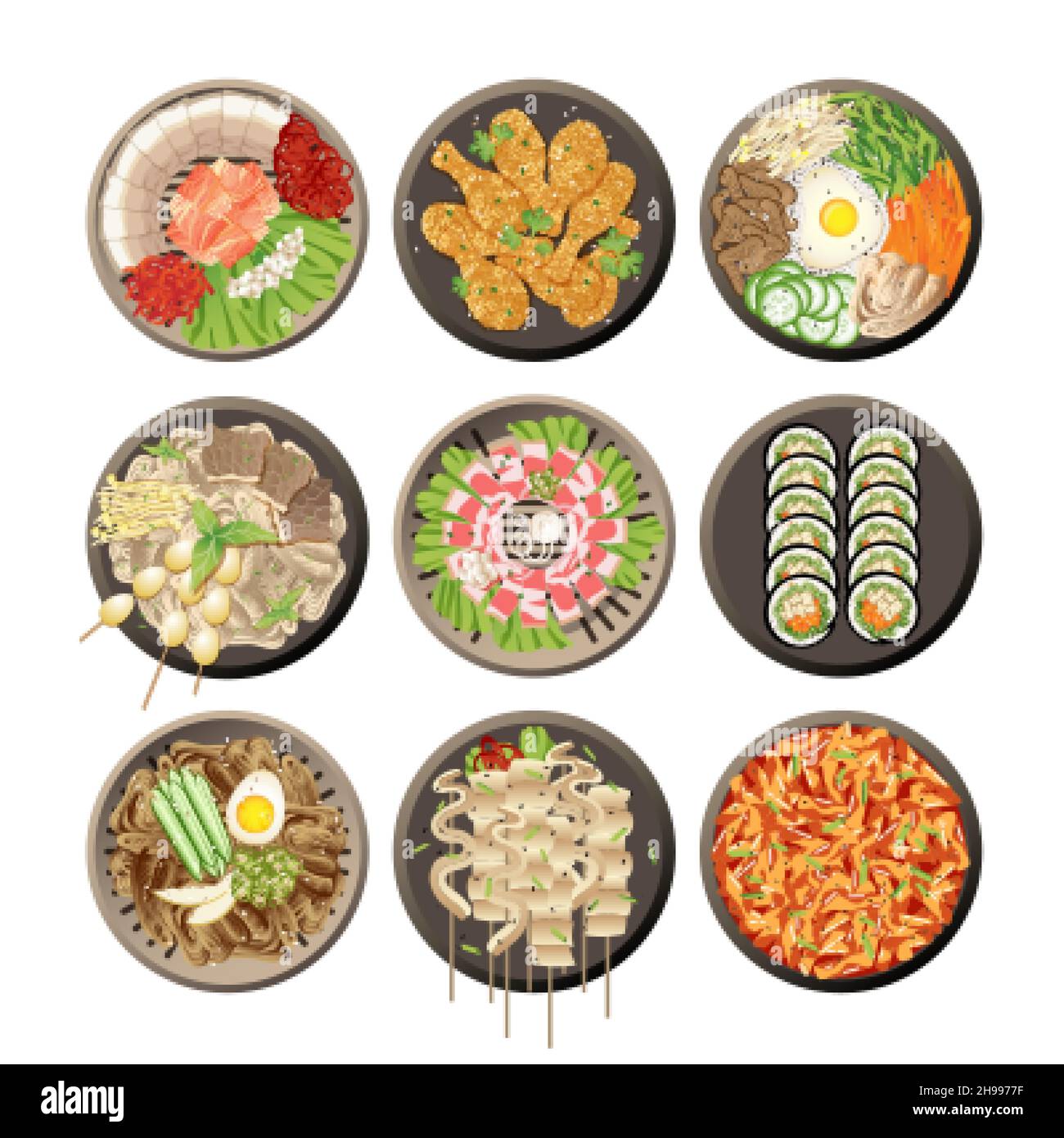 Korean buffet Cut Out Stock Images & Pictures - Alamy