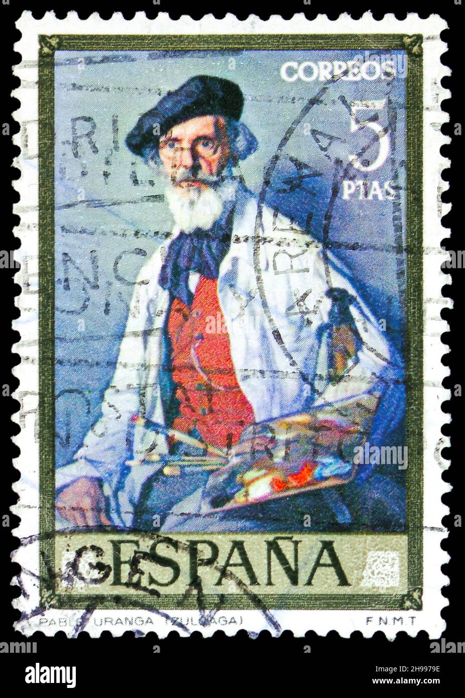 MOSCOW, RUSSIA - NOVEMBER 7, 2021: Postage stamp printed in Spain shows ...
