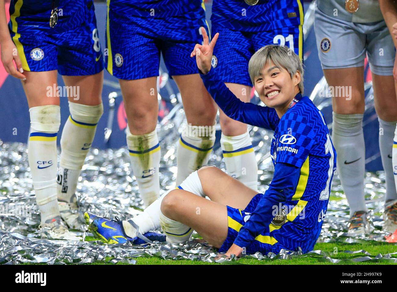 Ji So-Yun #10 of Chelsea celebrates the FA Cup win Stock Photo - Alamy