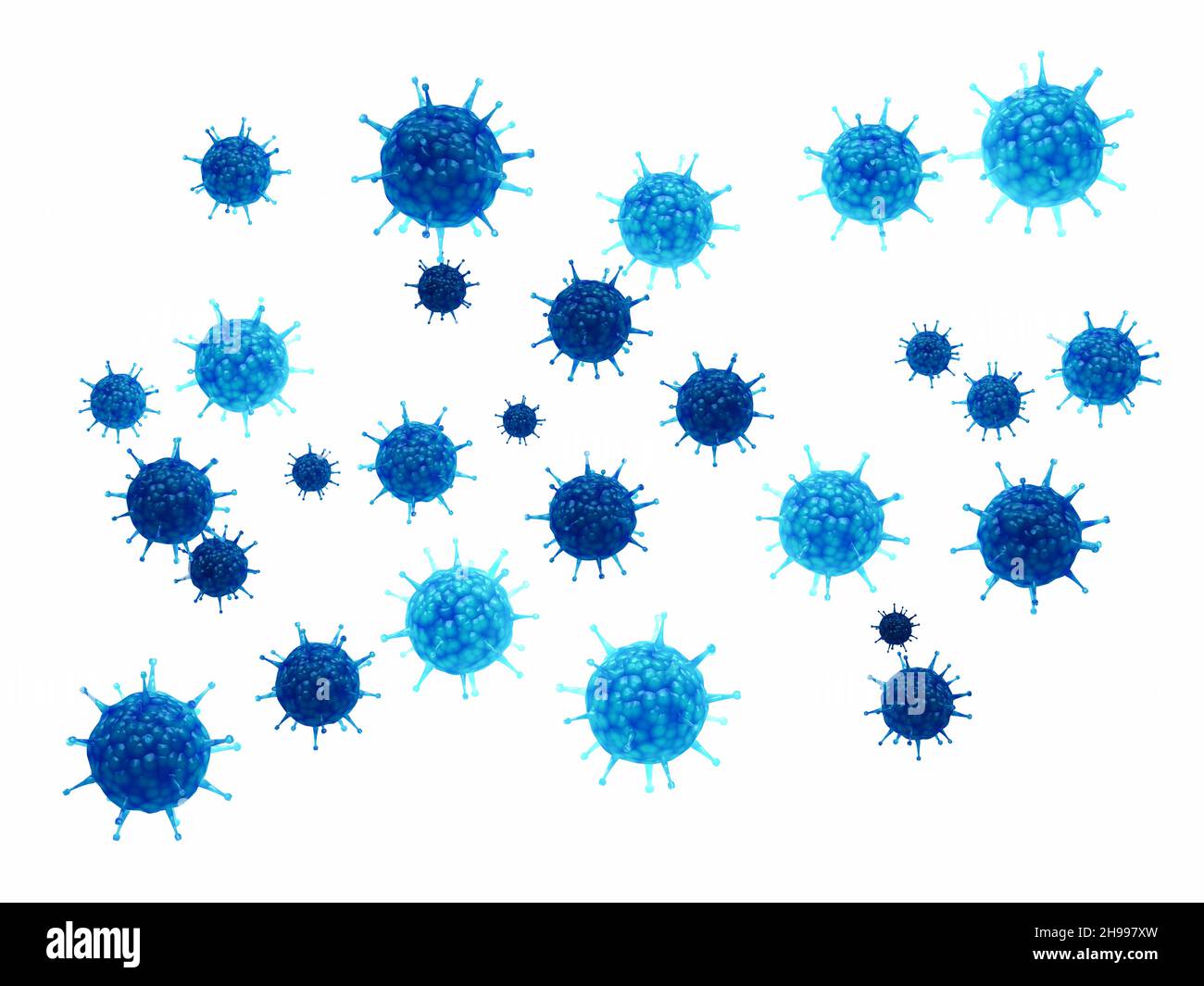 Viruses are infectious pathogens that replicates in living cells. Blue ...