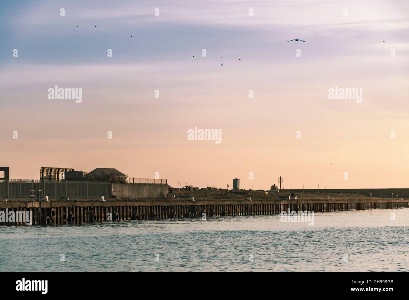 Irish Landscape. Arklow city, located on the coast of Irish Sea in co ...