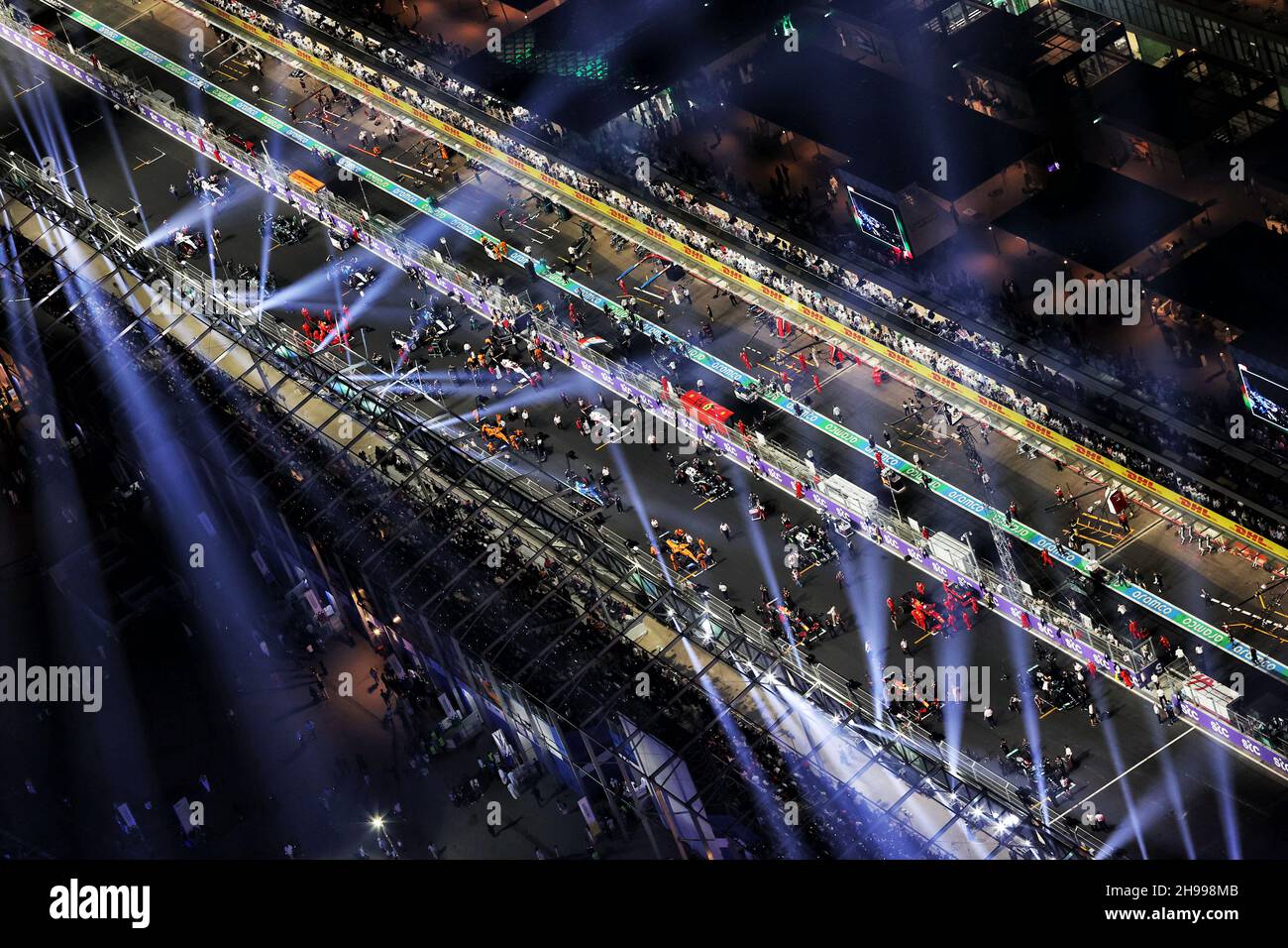 The grid before the start of the race. Saudi Arabian Grand Prix, Sunday ...