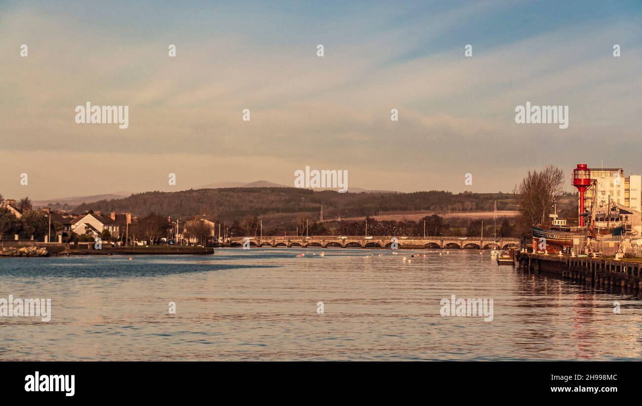 Irish Landscape. Arklow city, located on the coast of Irish Sea in co ...