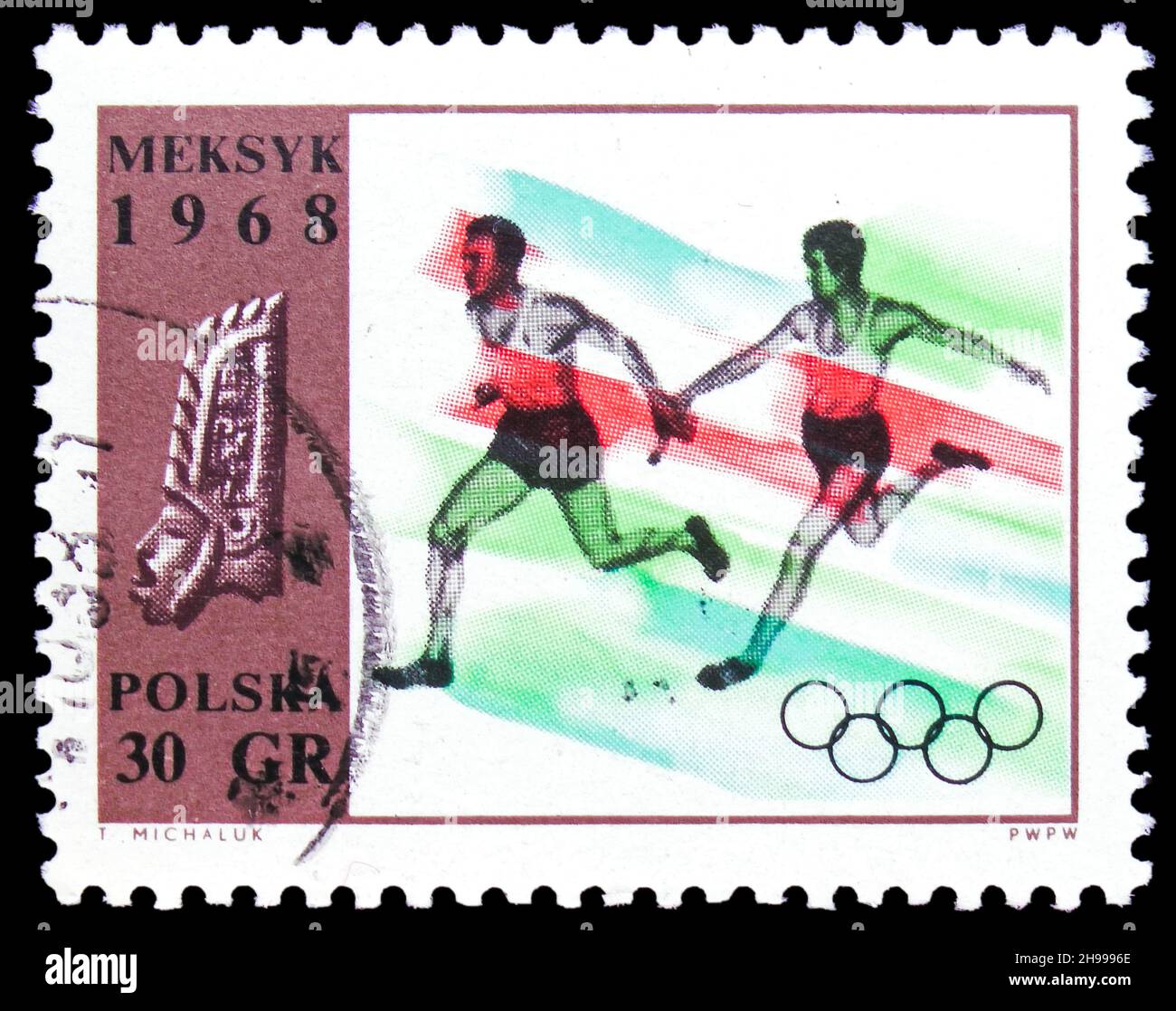 MOSCOW, RUSSIA - NOVEMBER 7, 2021: Postage stamp printed in Poland ...
