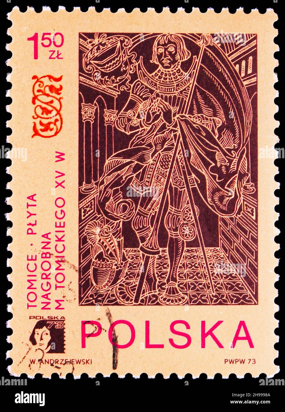 MOSCOW, RUSSIA - NOVEMBER 7, 2021: Postage stamp printed in Poland ...