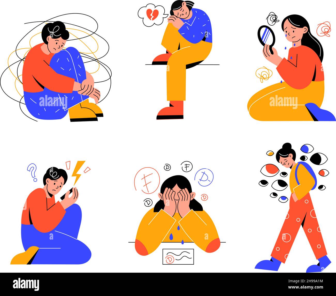Adolescence stress Stock Vector Images - Alamy
