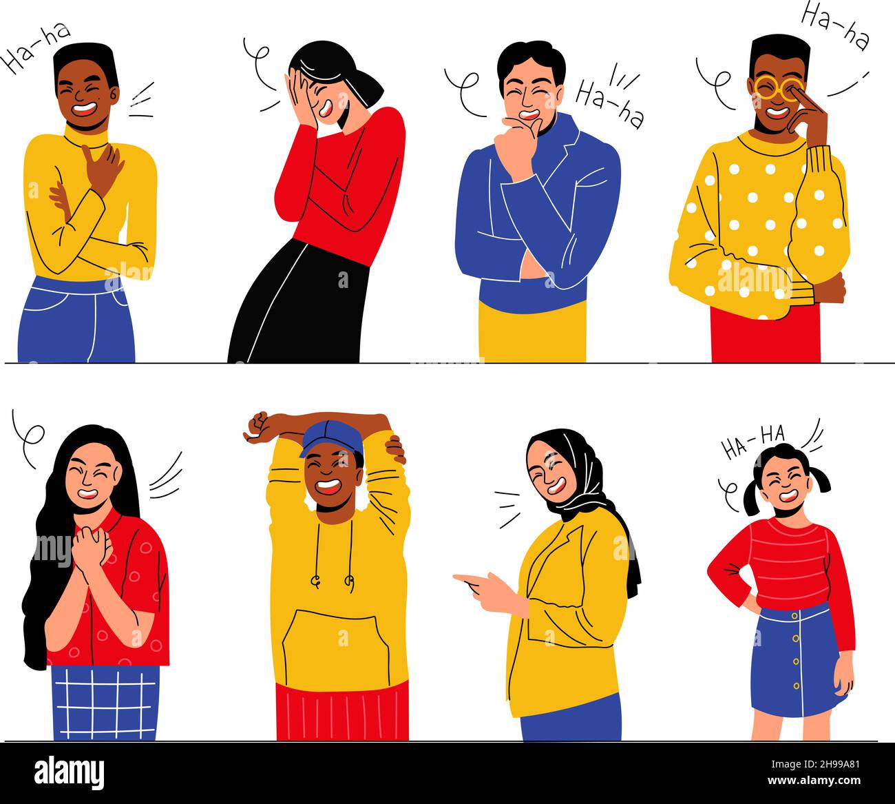 Laughing characters hi-res stock photography and images - Alamy