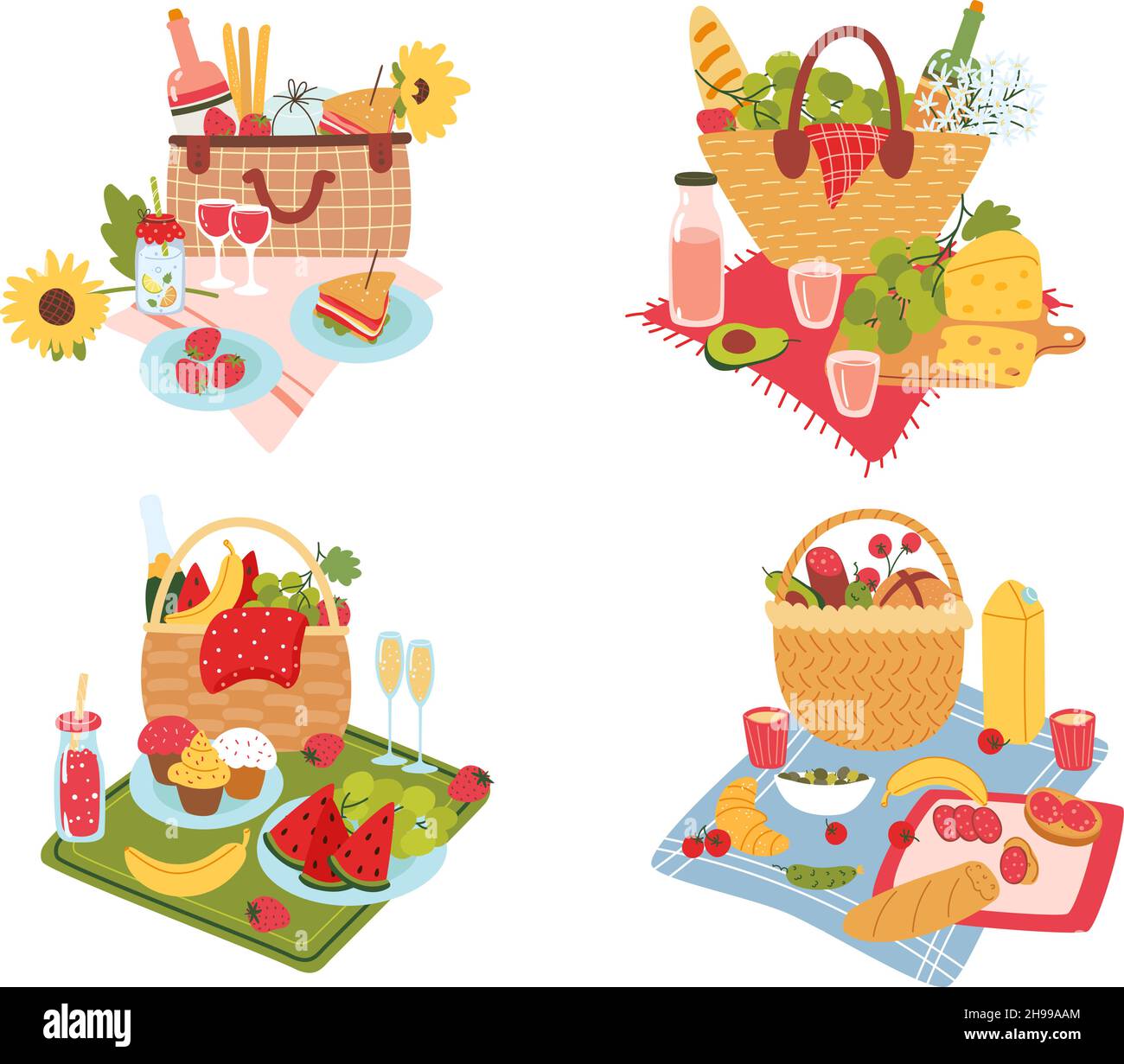 Basket of blankets Stock Vector Images - Alamy