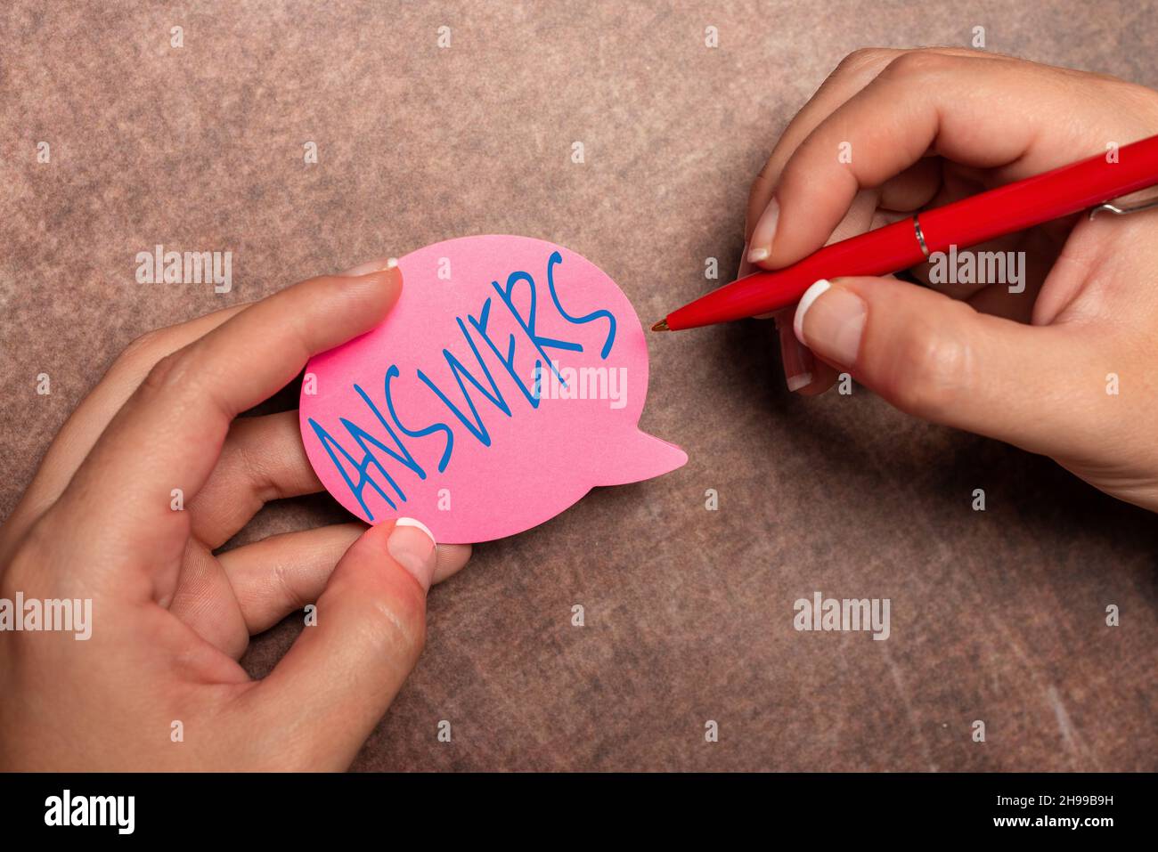 Writing displaying text Answers. Business overview Reactions responses ...