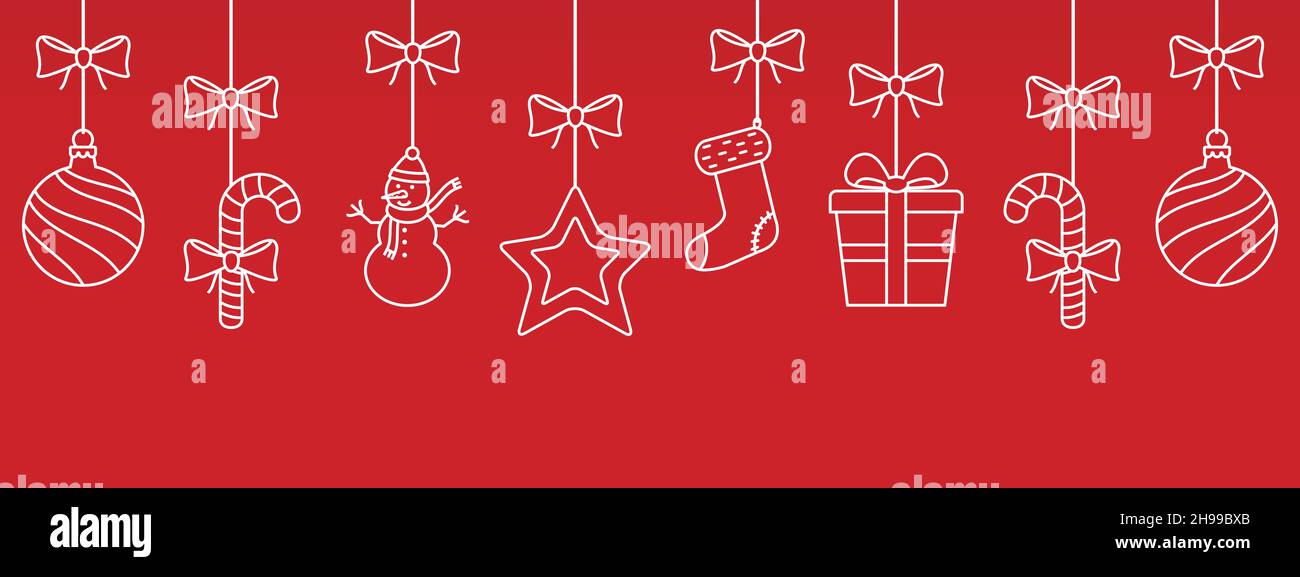 Christmas hanging ornaments. Vector Stock Vector Image & Art - Alamy