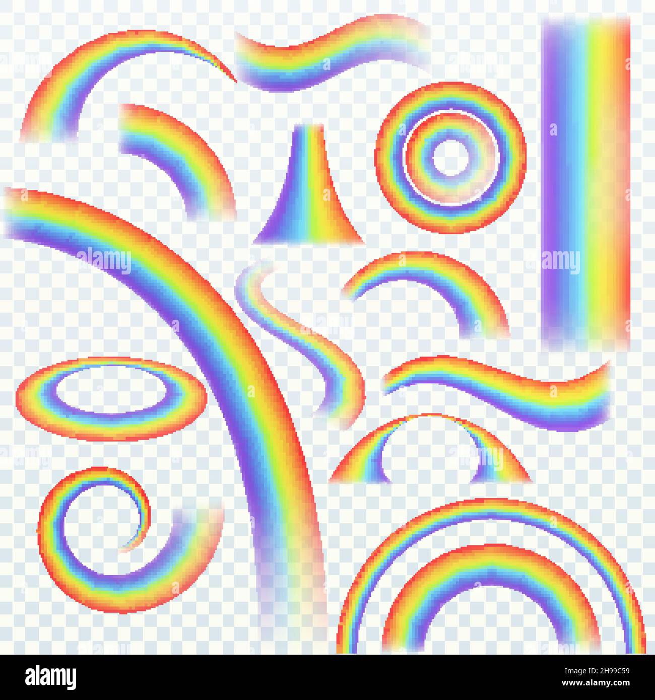 Rainbow illustration rain hi-res stock photography and images - Alamy