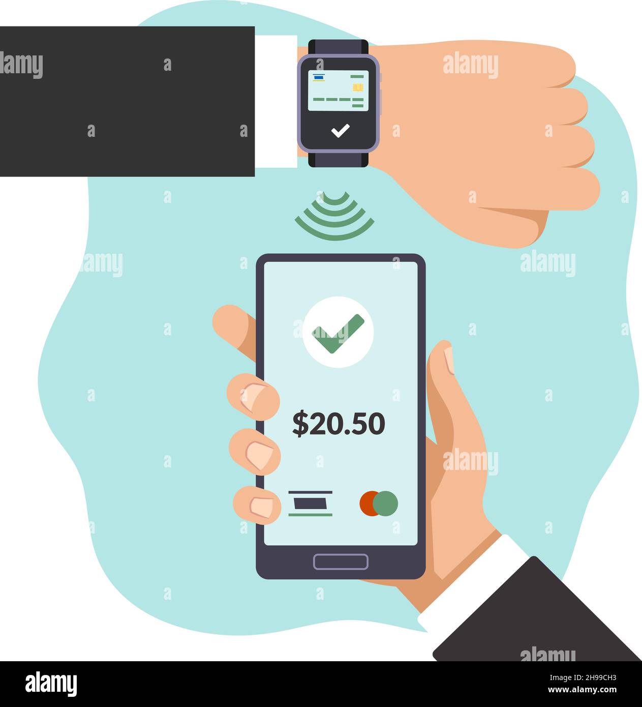 Smart pay, watch Stock Vector Images - Alamy