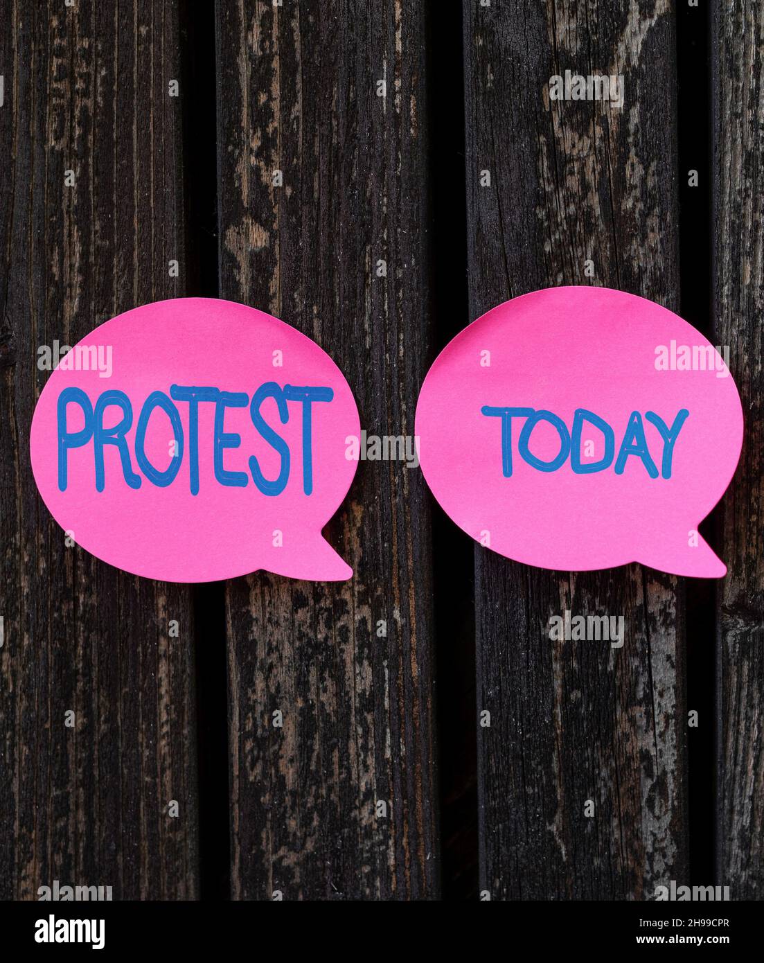 Text caption presenting Protest. Conceptual photo An action expressing ...