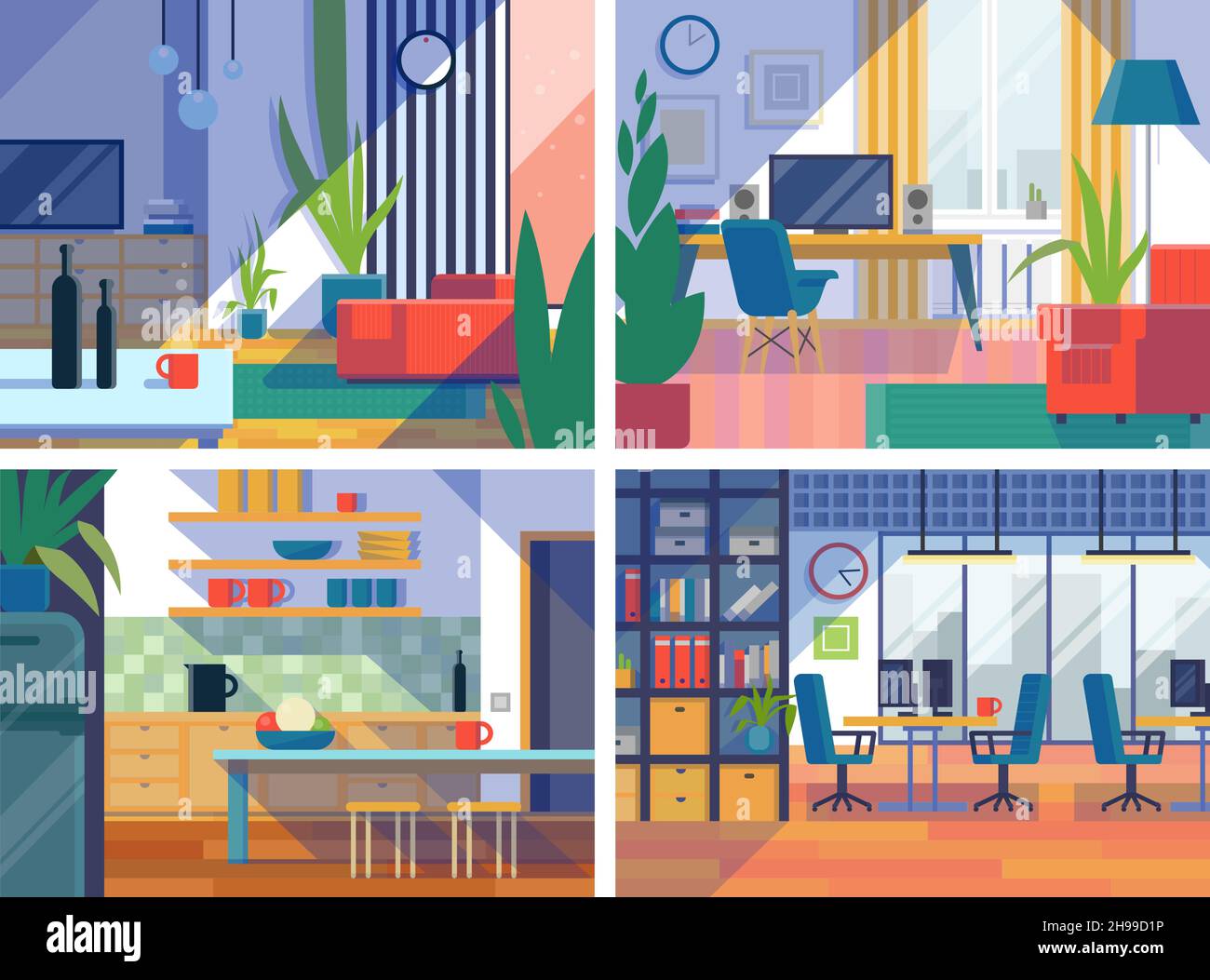 Different interiors Stock Vector Images - Alamy