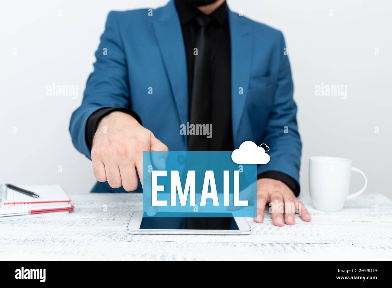 Writing displaying text Email. Internet Concept Sending a commercial ...